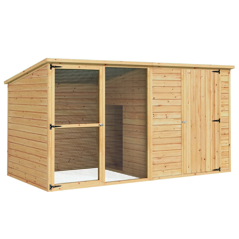 Pet Extra Large Wooden Dog Kennel - 2.28m Log Cabin – Pet Valley