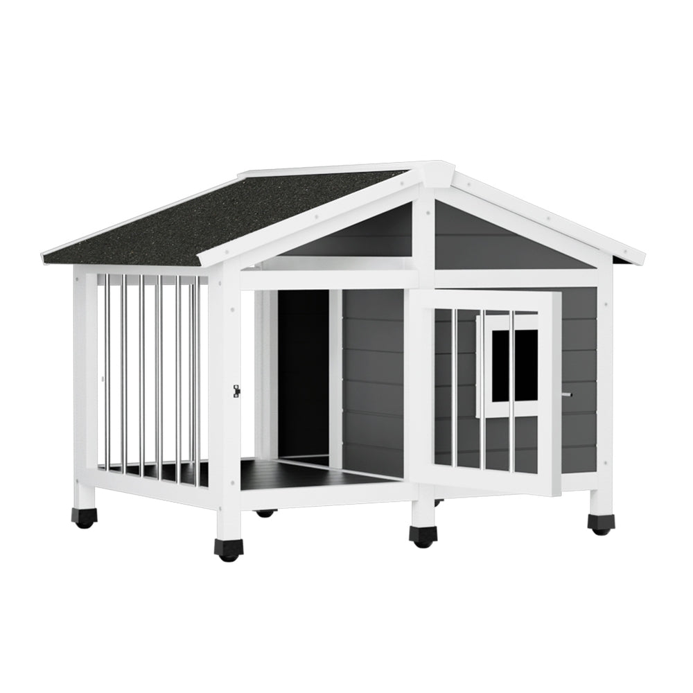 Pet Large Wooden Outdoor Dog Kennel - Home Cabin – Pet Valley